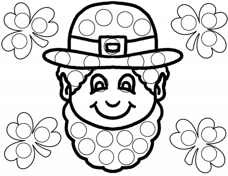 St. Patrick's Day Dot Art Printables - planningforkeeps.com