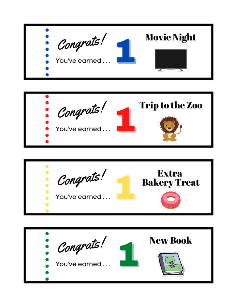Preschool Behavior Reward Chart - planningforkeeps.com